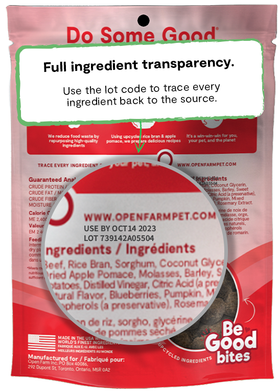 Grass-Fed Beef Dog Treats | Be Good Bites | Open Farm