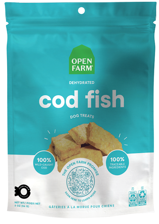 Dehydrated Cod Fish Treats for Dogs | Dehydrated Treats | Open Farm
