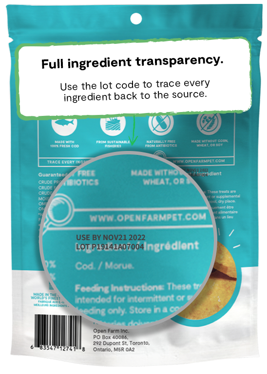 Dehydrated Cod Fish Treats for Dogs | Dehydrated Treats | Open Farm