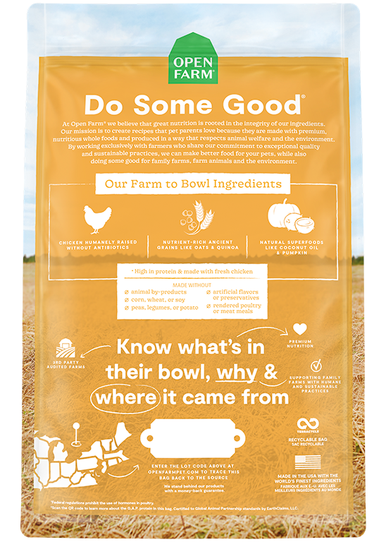 Nutrient-Rich Chicken Dry Dog Food with Ancient Grains - Open Farm